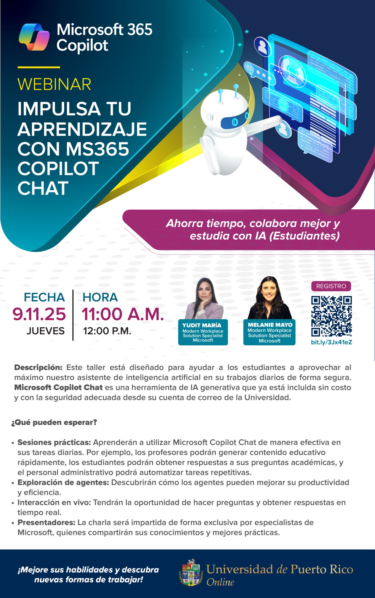 Webinar: Impulsa tu aprendizaje con MS365 Copilot Chat - UPR Online